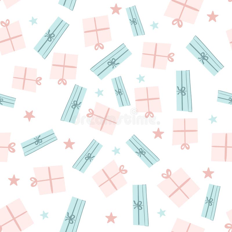 Seamless Pattern for Birthday Present Stock Vector - Illustration of ...