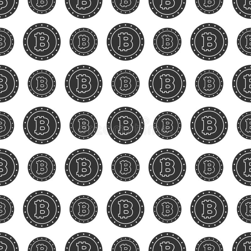 Seamless Pattern from Bitcoin Coin. Background Stock Vector ...