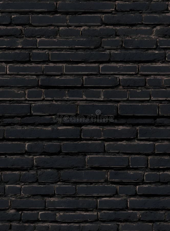 Seamless Pattern of Black Brick Wall Texture for Background or Design ...