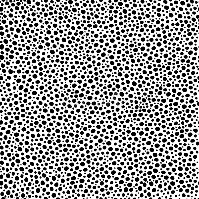 Seamless Pattern. Black Dots of Irregular Shape and Different Sizes ...