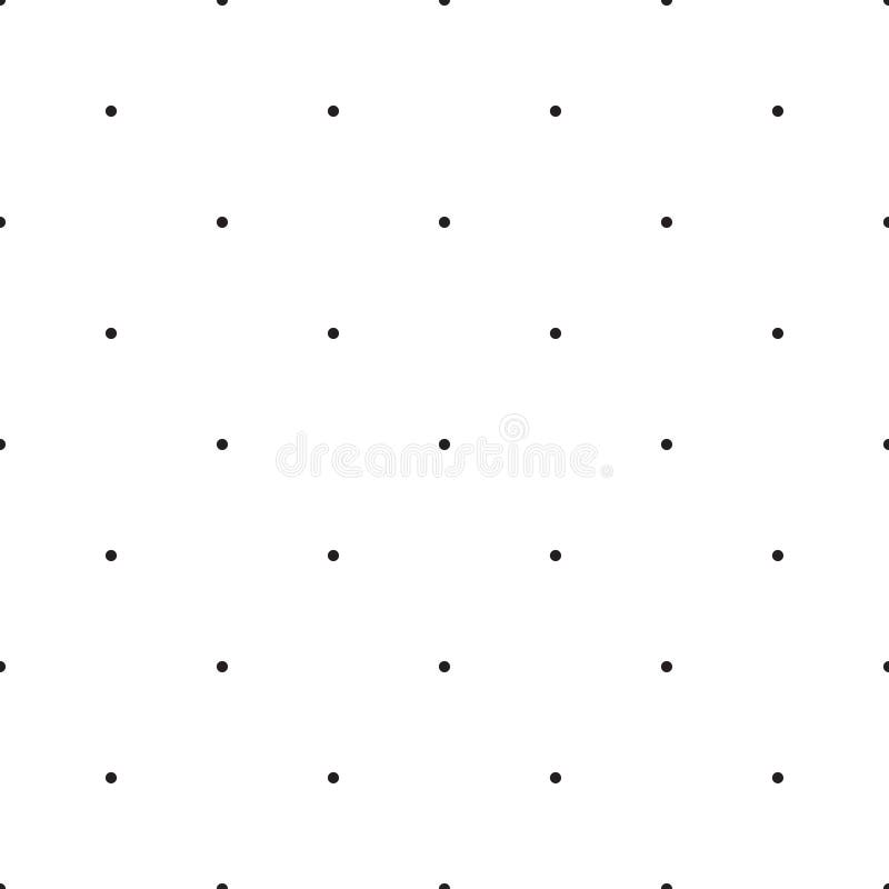 Seamless Pattern with Black Dots Separated by a Generous Amount of ...