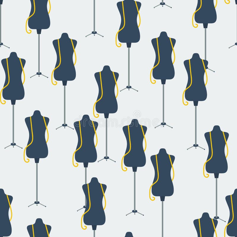 Seamless Pattern with Black Dummy Stock Vector - Illustration of design ...