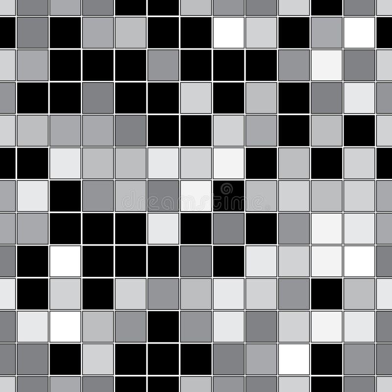Seamless Pattern with Black and Gray Squares Stock Vector ...