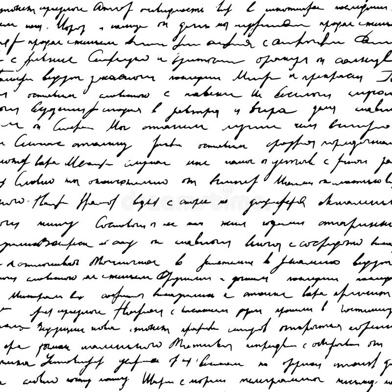 Seamless Pattern with Black Hand Write Poetry on White Background ...