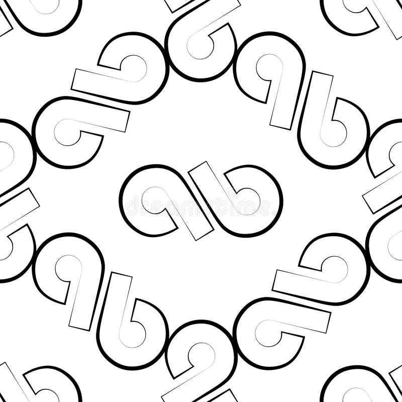 Seamless Pattern with Black Infinity Symbol(texture 9), Modern Stylish ...