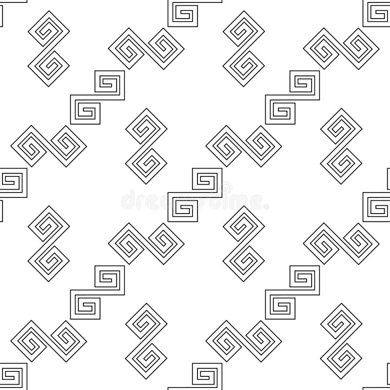 Seamless Pattern with Black Outline Geometric Forms(texture 10), Modern ...