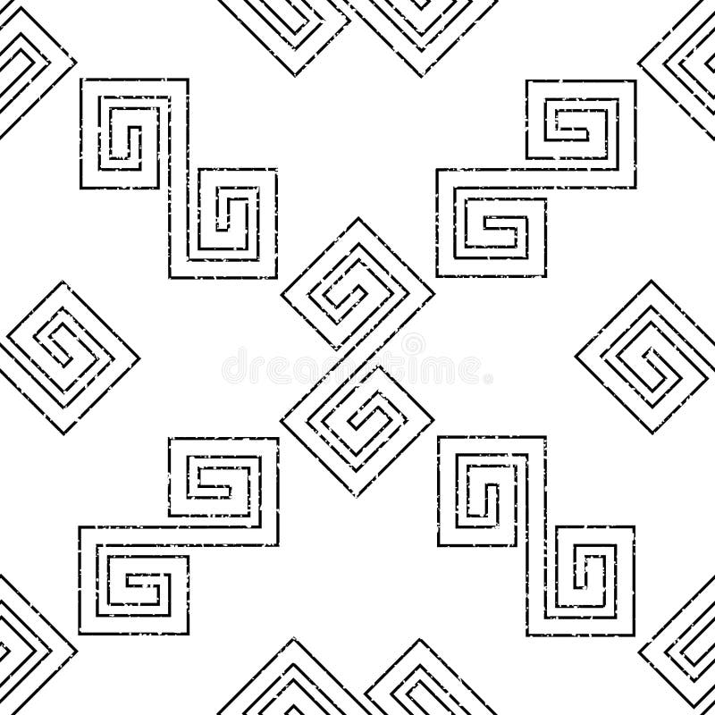 Seamless Pattern with Black Outline Geometric Forms Texture 12 7991 ...