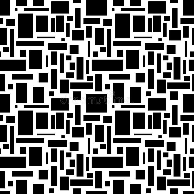 Seamless Pattern with Black Rectangles Stock Vector - Illustration of ...