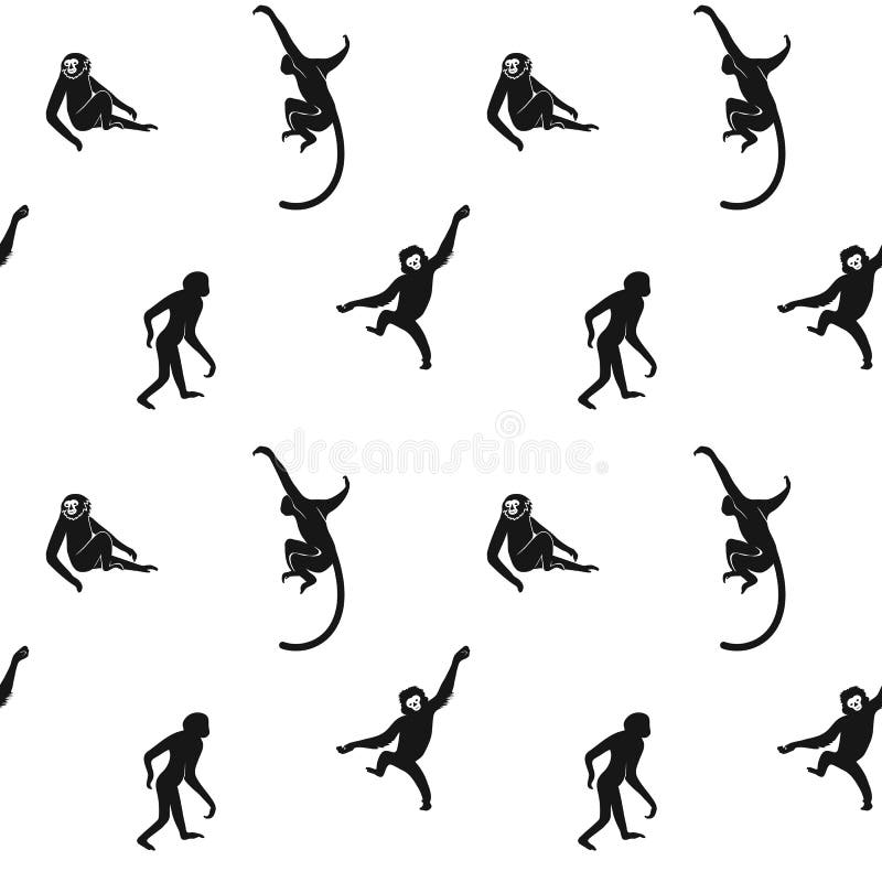 Primate Silhouettes Stock Illustrations – 261 Primate Silhouettes Stock ...
