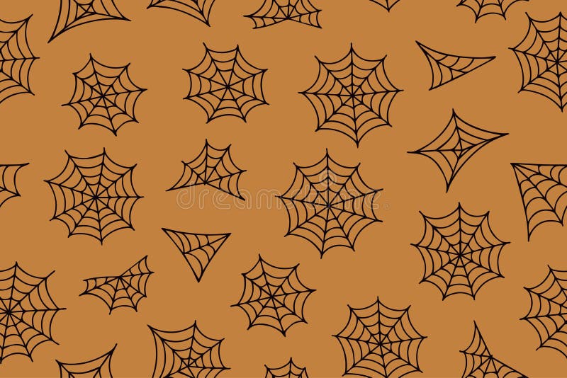 Seamless Pattern of Black Spider Web for Halloween. Halloween Spider ...