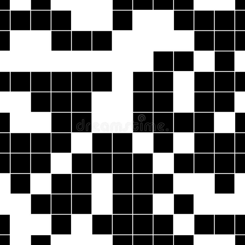 Seamless Pattern with Black Squares Stock Vector - Illustration of ...