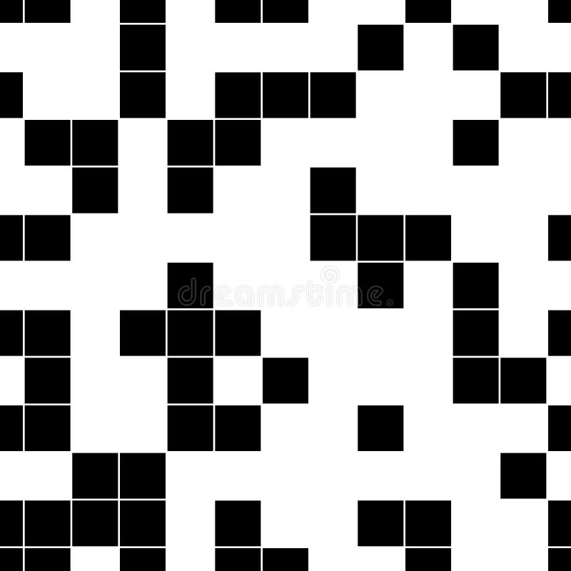 Seamless Pattern with Black Squares Stock Vector - Illustration of ...