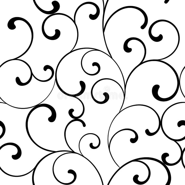 Black White Swirls Stock Illustrations 17 972 Black White Swirls