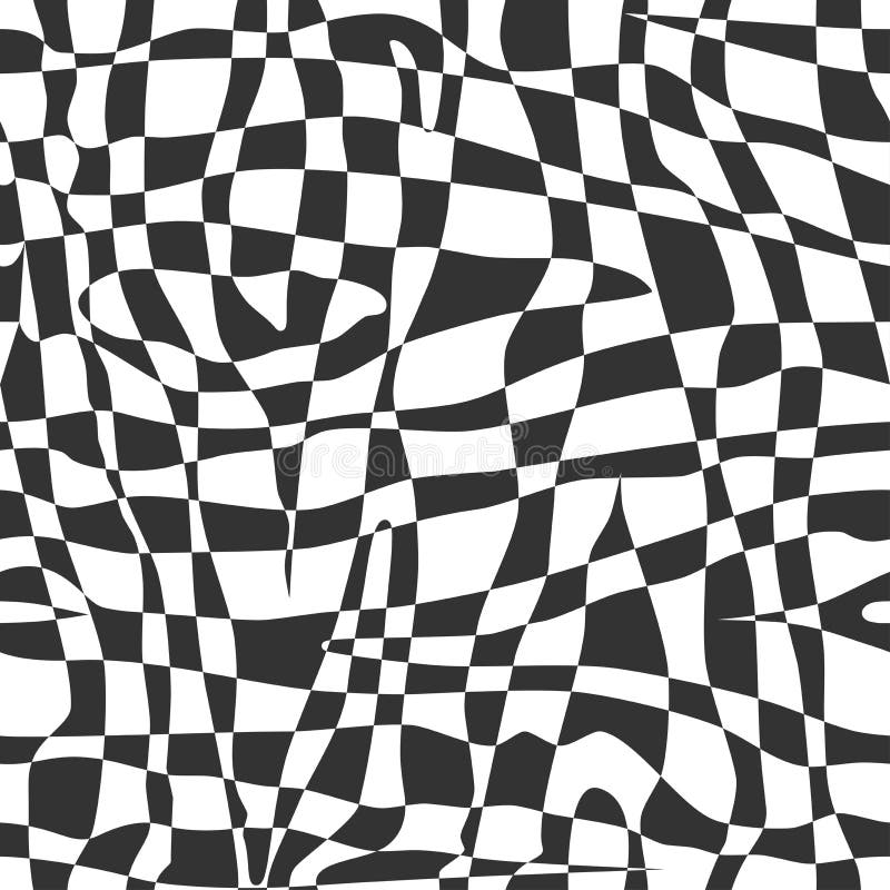 Seamless Pattern with Black and White Checkers. Monochrome Texture with ...