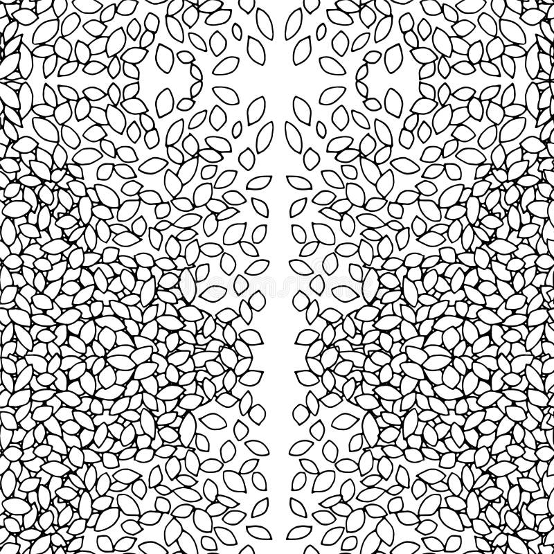 Pattern Black and White Leaves Stock Vector - Illustration of color ...