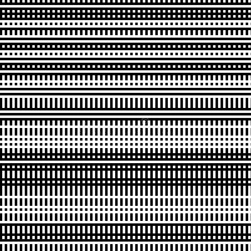 Seamless Pattern with Black and White Rows, Modern Stylish Image. Stock ...