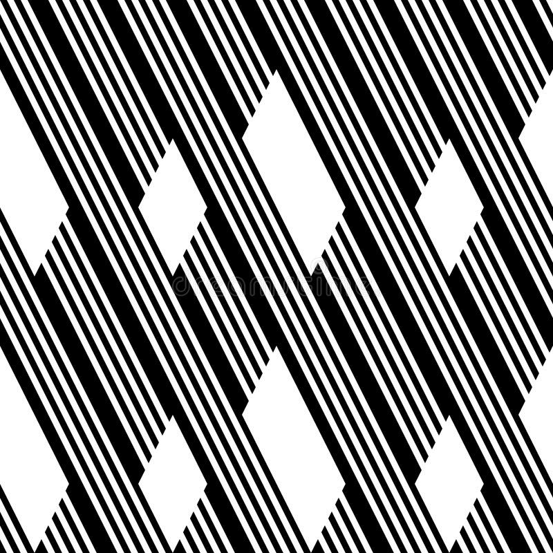 Seamless Pattern with Black and White Stripes, Modern Stylish Image ...