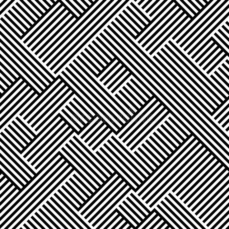 Seamless Pattern with Black and White Stripes Stock Vector ...