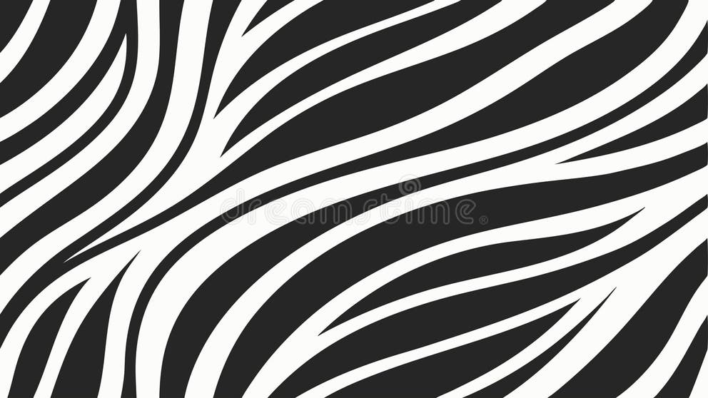Seamless Pattern of Black and White Zebra Stripes. Stock Illustration ...