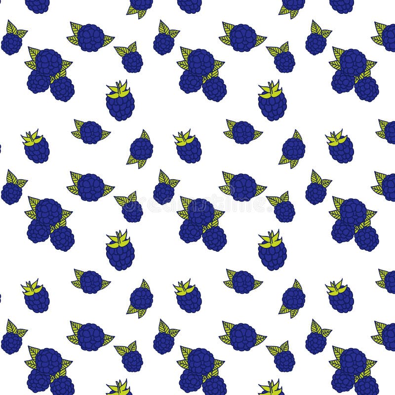 Seamless Pattern with Blackberry Stock Vector - Illustration of eating ...