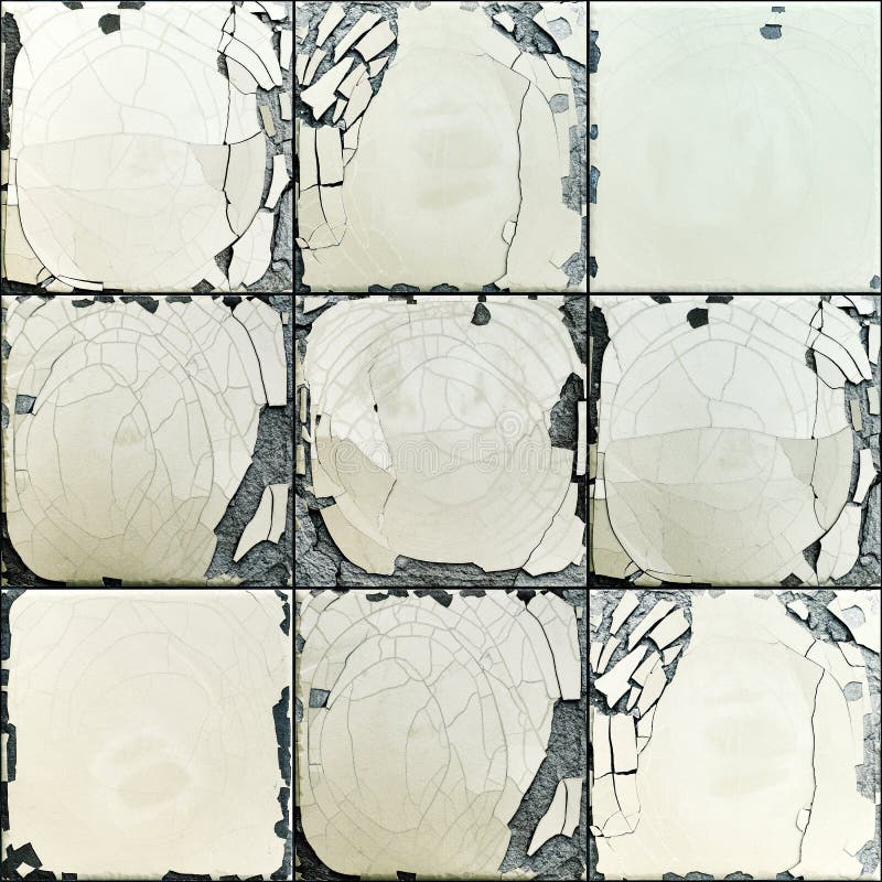 Seamless Pattern of Blocks of Broken Cracked Ceramic Tiles Stock Photo ...