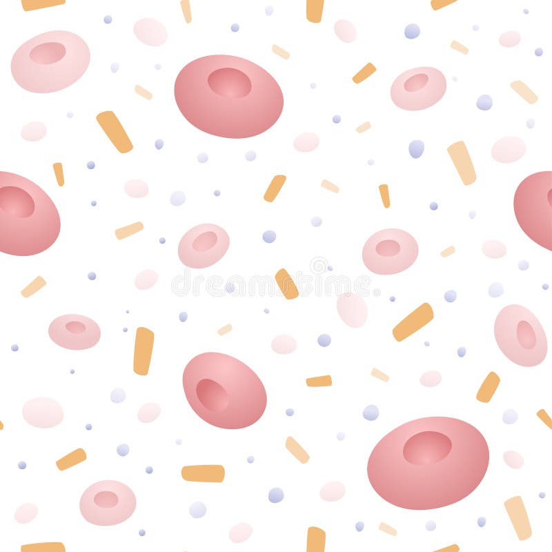 Seamless Pattern of Blood Cells in Plasma Stock Vector - Illustration ...