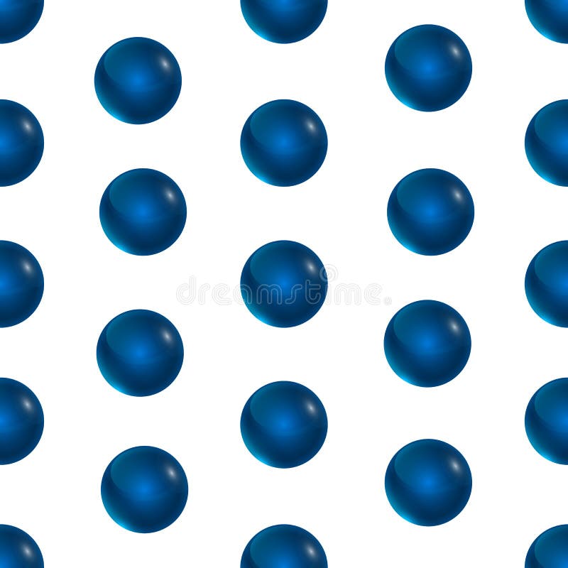 Seamless Pattern with Blue Balls Stock Vector - Illustration of ball ...