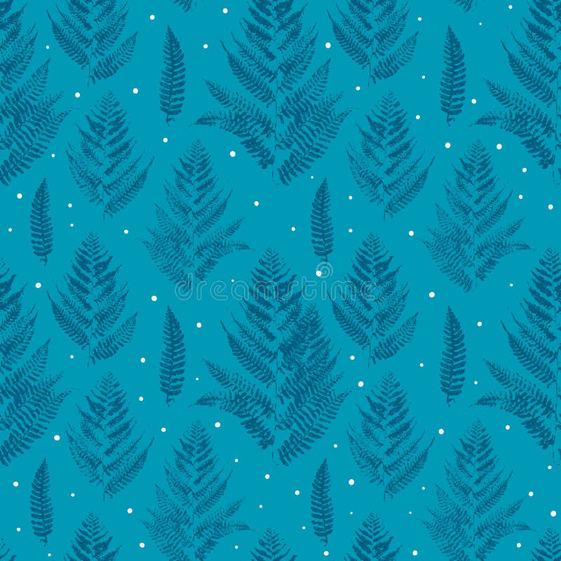 Seamless Pattern with Fern Leaves Stock Vector - Illustration of decor ...
