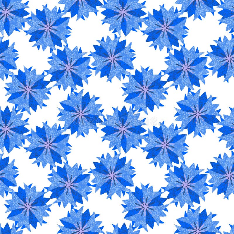 Stylized Cornflower Illustration Stock Vector - Illustration of vector ...