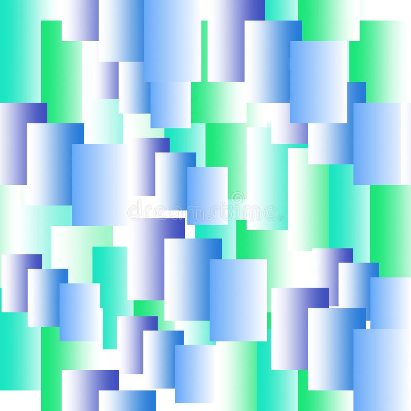 Seamless Pattern of Blue and Green Rectangles for Textiles. Stock ...