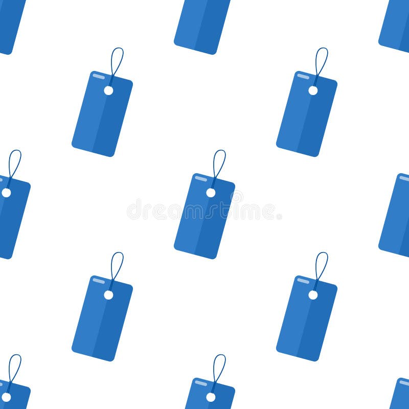 Blue Tag Flat Icon Seamless Pattern Stock Vector - Illustration of blue ...