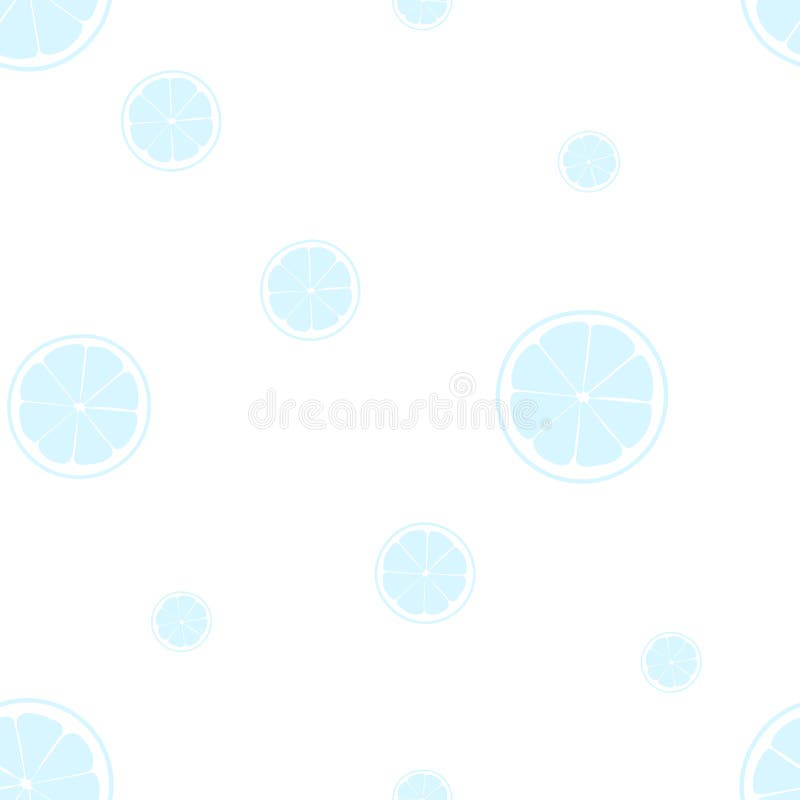 Seamless Pattern of Blue Lemon Slice Shape. Stock Vector - Illustration ...