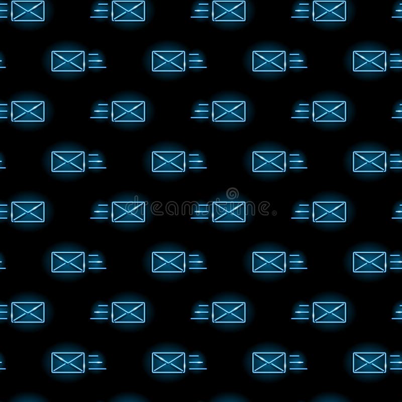 Neon Mail With Heart Icon In Line Style Stock Vector - Illustration of ...