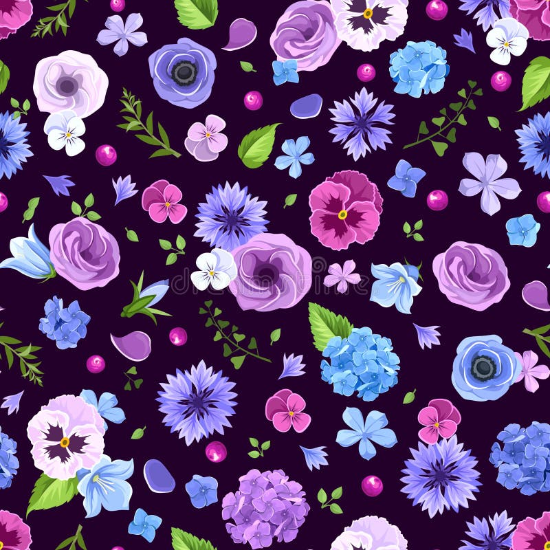 Flowers Purple Vector Stock Illustrations – 46,110 Flowers Purple ...