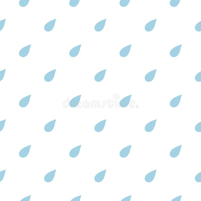 Seamless Pattern with Blue Raindrops. Stock Vector - Illustration of ...