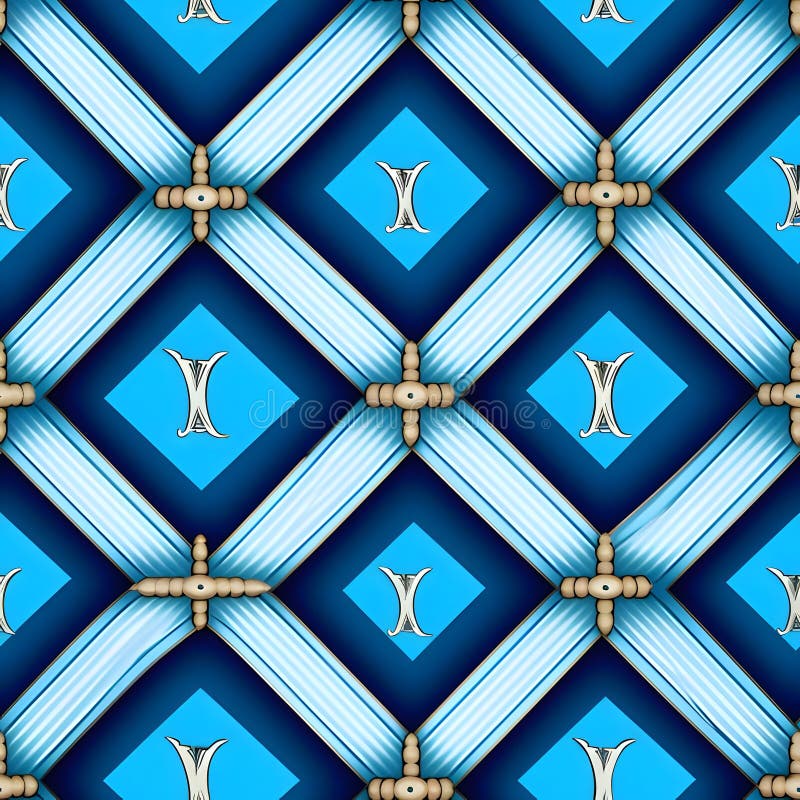 Seamless Pattern with Blue Rhombus. Vector Illustration Stock Vector ...