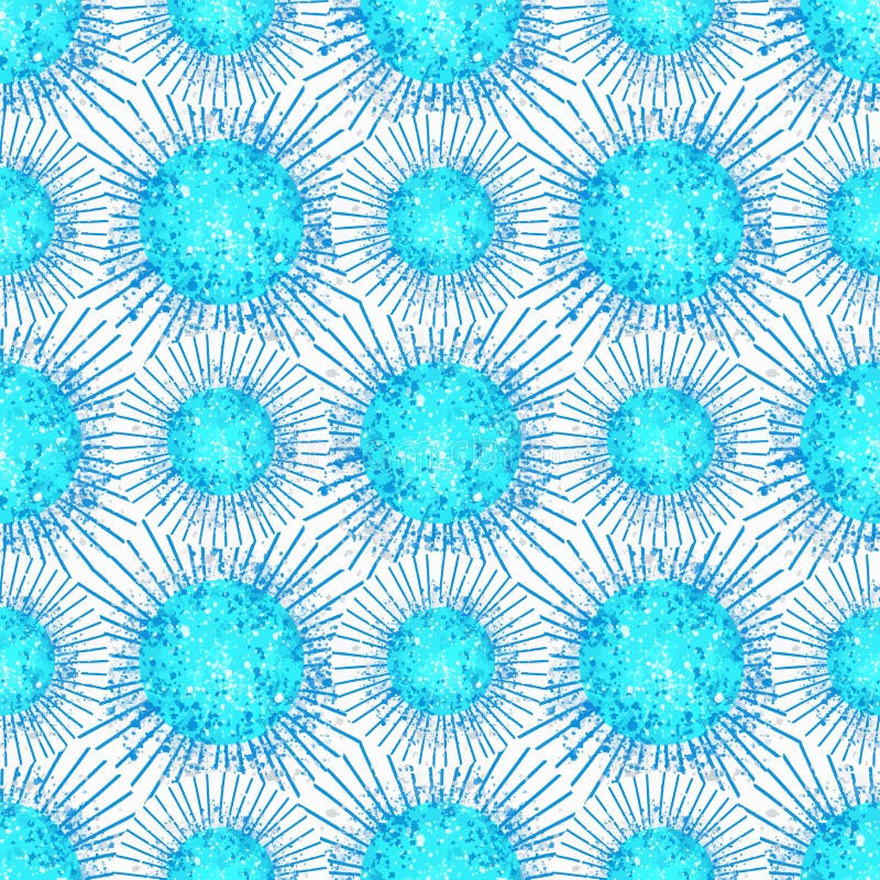 Seamless Pattern. Blue Round Virus Microbe on a Light Background. in ...