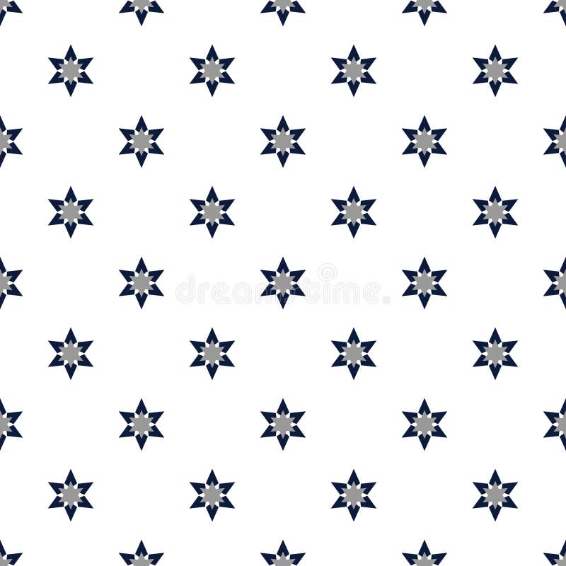 Seamless Pattern of Blue Stars. Vector Illustration Stock Vector ...