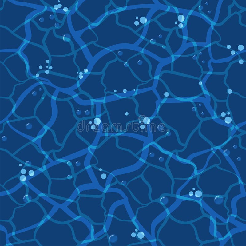 Seamless Pattern of Blue Swimming Pool. Texture of Water Stock Vector ...