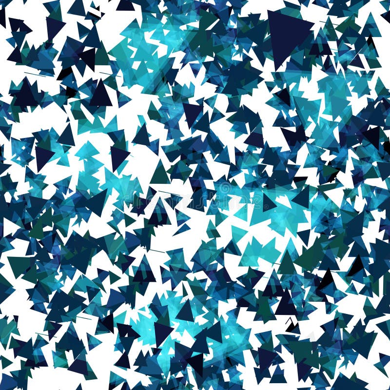Seamless Pattern of Blue Triangles Stock Illustration - Illustration of ...