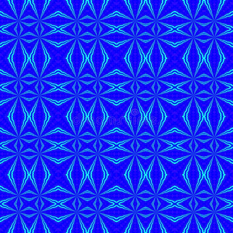 Seamless Pattern Blue Turquoise Stock Illustration - Illustration of ...