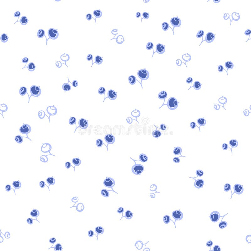 Seamless Pattern of Blueberries Stock Vector - Illustration of texture ...