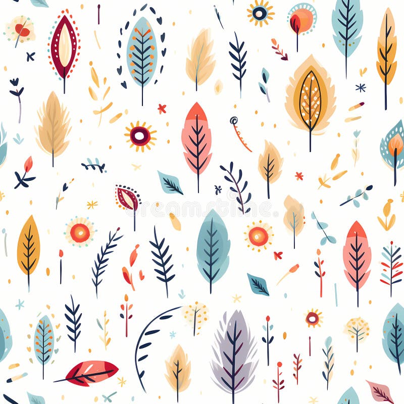 Seamless Pattern of Boho - Bohemian Style. Wrapping Paper Pattern Stock ...