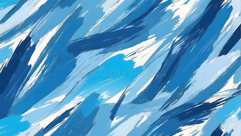 Seamless Pattern of Bold Blue Brushstrokes on a Crisp White Background ...