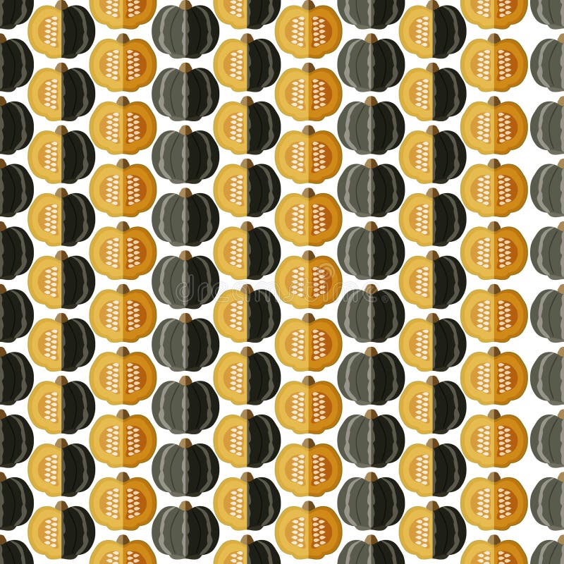 Seamless Pattern Bonbon Squash. Flat Design Stock Illustration ...