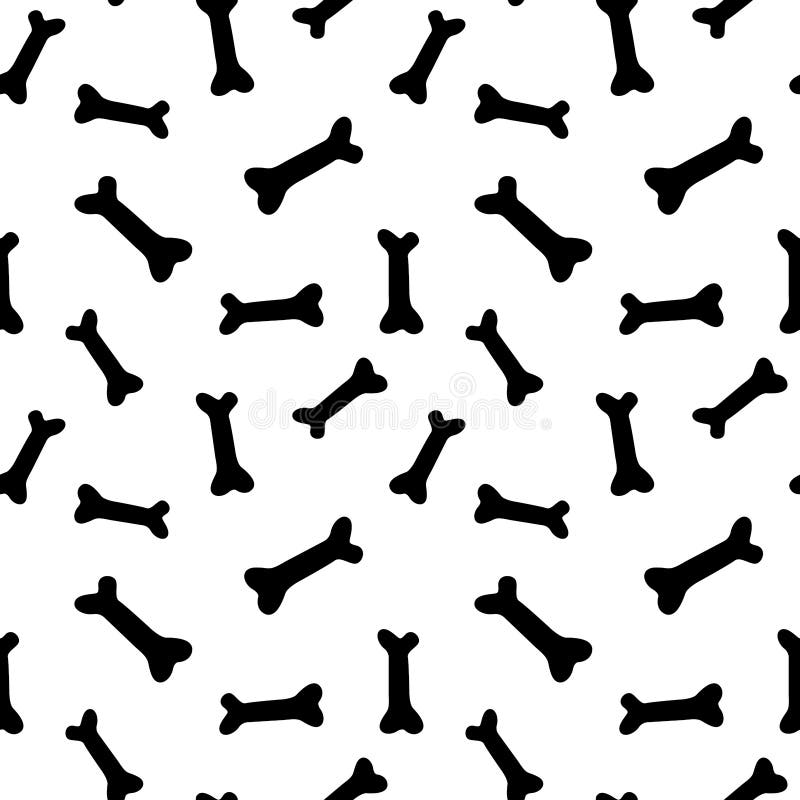 Seamless Pattern with Bones. Background and Texture in Flat Style Stock ...