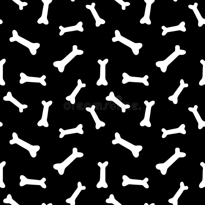 Seamless Pattern with Bones. Background and Texture in Flat Style Stock ...