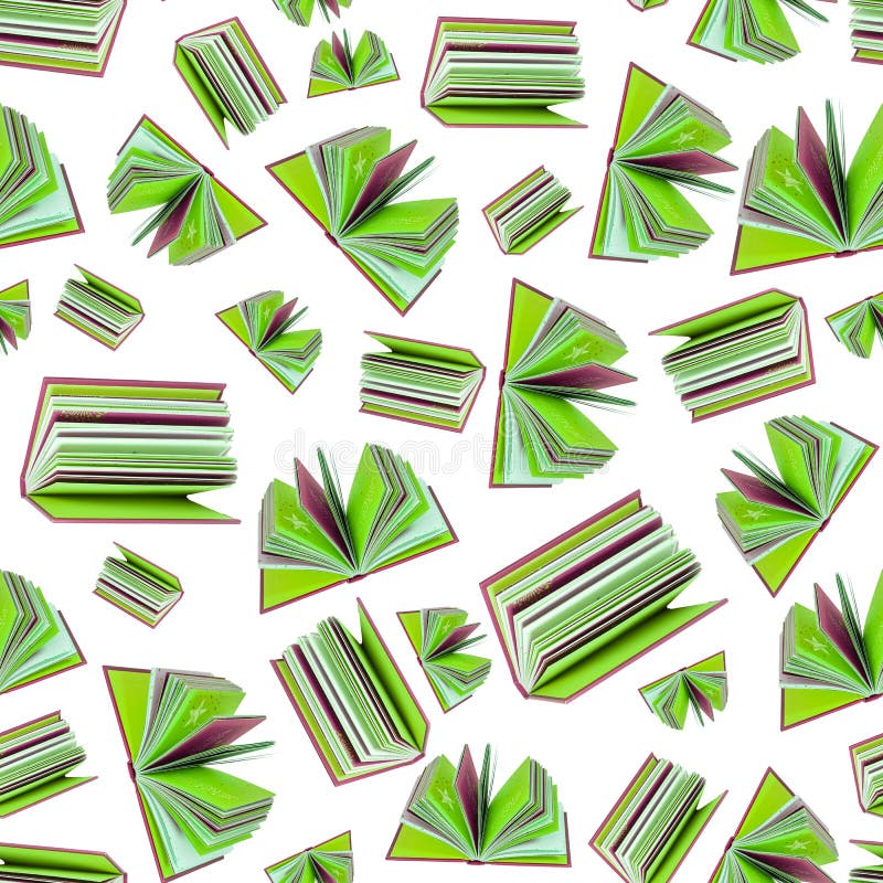 Seamless Pattern with Books. Stock Illustration - Illustration of ...