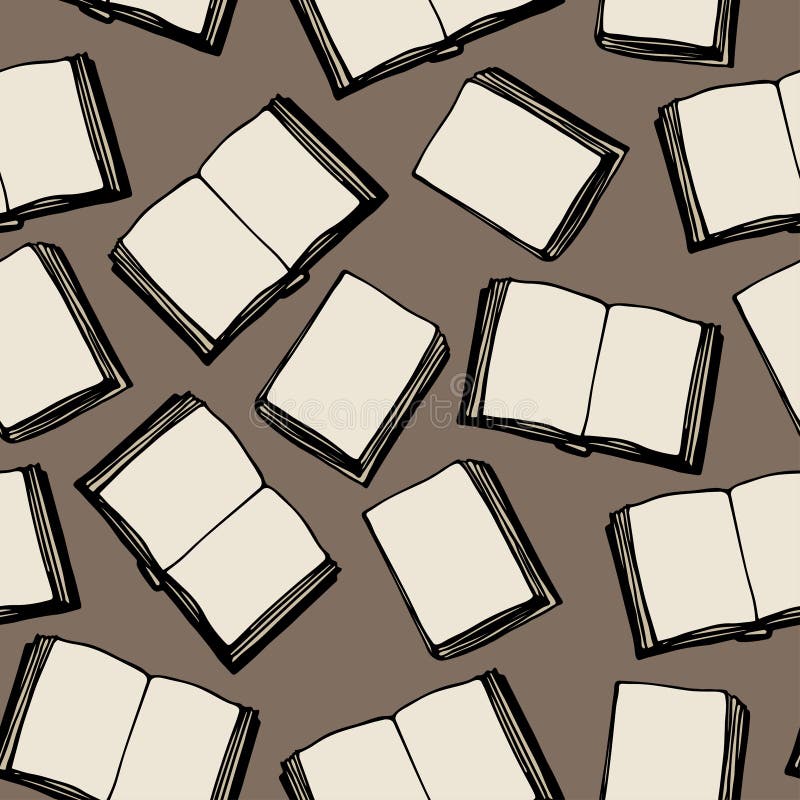 Seamless pattern of books stock vector. Illustration of book - 44368103