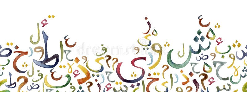 Seamless Pattern Border with Arabic Calligraphy. Traditional Islamic ...